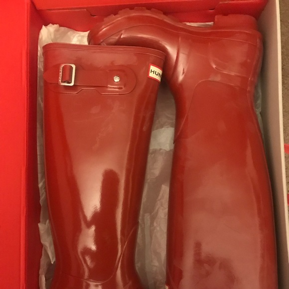Hunter | Shoes | Military Red Hunter Boots | Poshmark